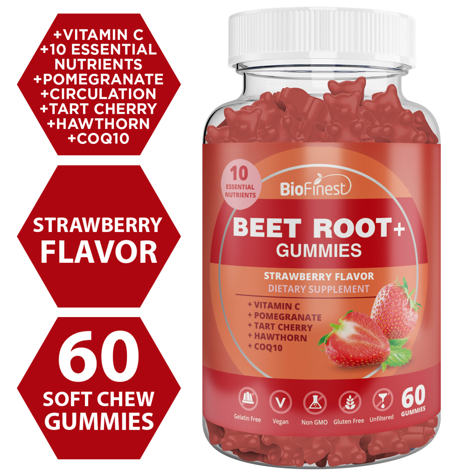 Biofinest Beet Root+ Gummies – Beet Root Tart Cherry Pomegranate ...