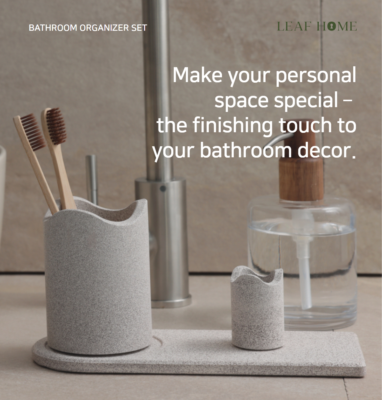 Leafhome Diatomite porous Ceramics Bathware/ Object Bath Set / Natural ...