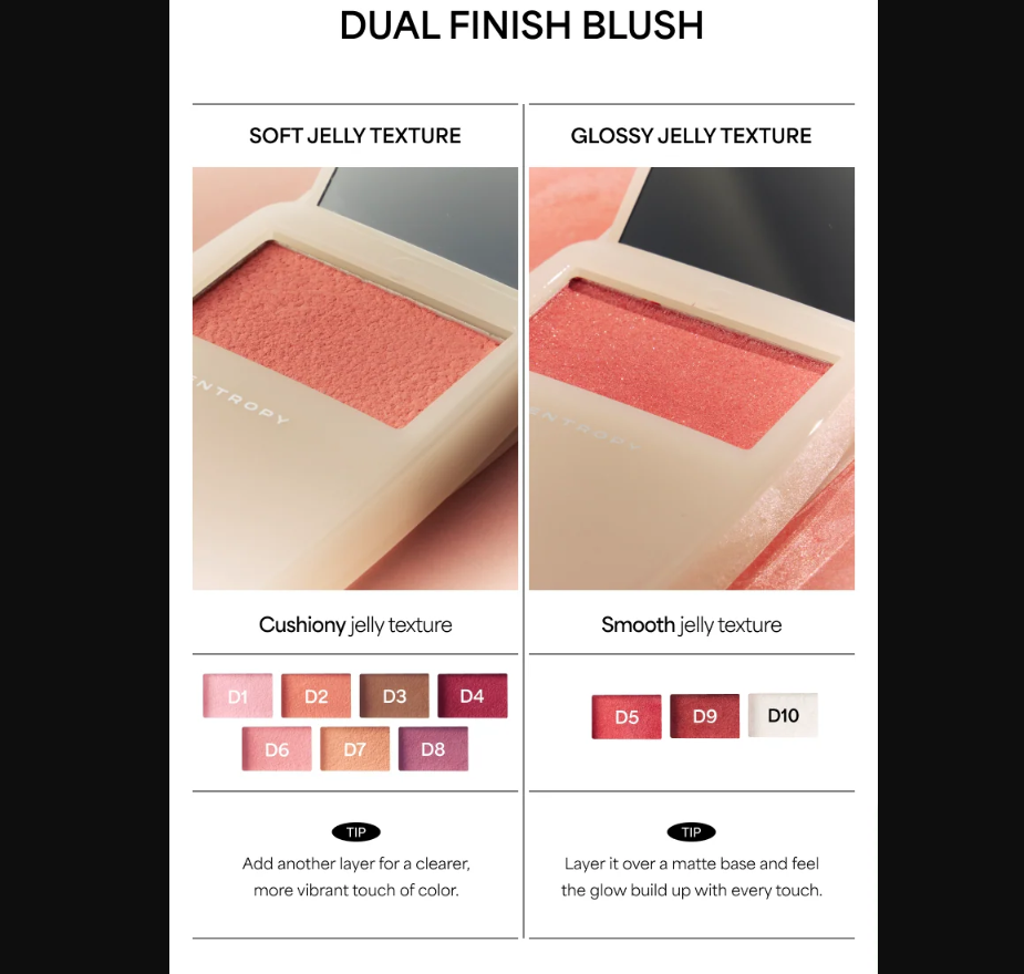 ENTROPY MAKEUP SLIDE UP DOUGH CHEEK 4g(VARIOUS SHADES) | Shopee Singapore