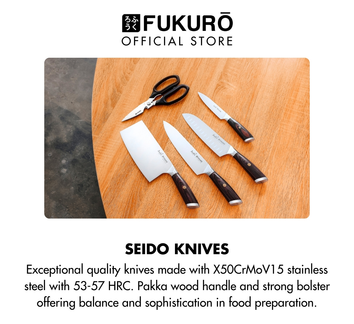 Fukuro Chef's Knife Stainless Steel Knife Kitchen Utensils Seido ...