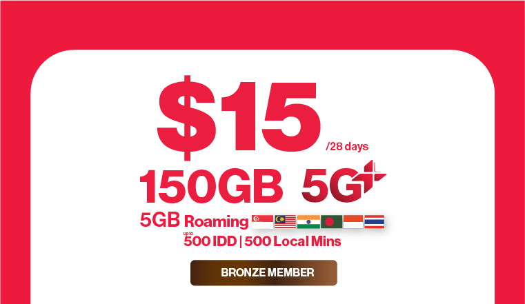Singtel Data Package - 5G+ $15 Ultimate Plan | Shopee Singapore