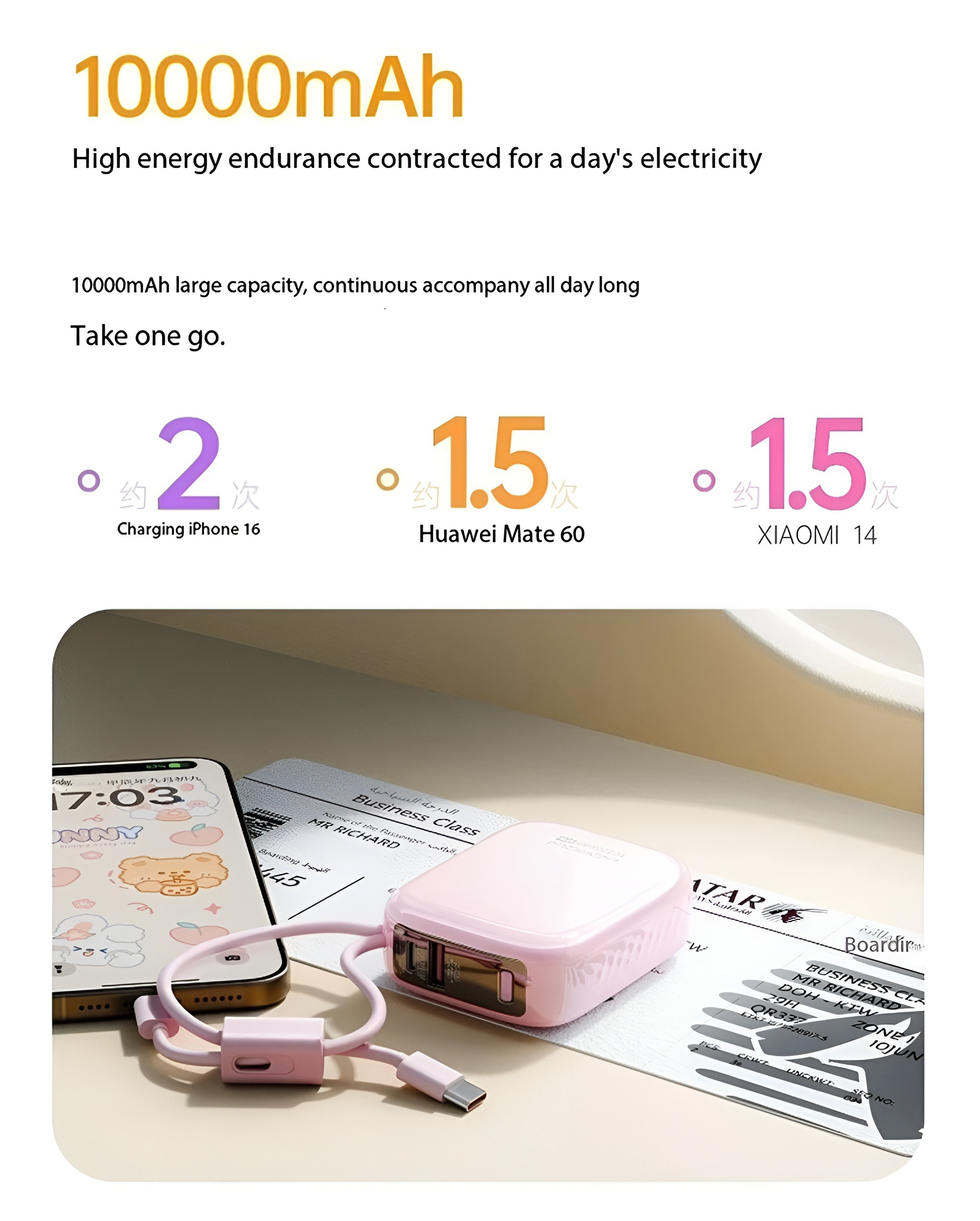 WOPOW SQ79 10000mAh Mini Power Bank PD35W Fast Charging with Built-in ...