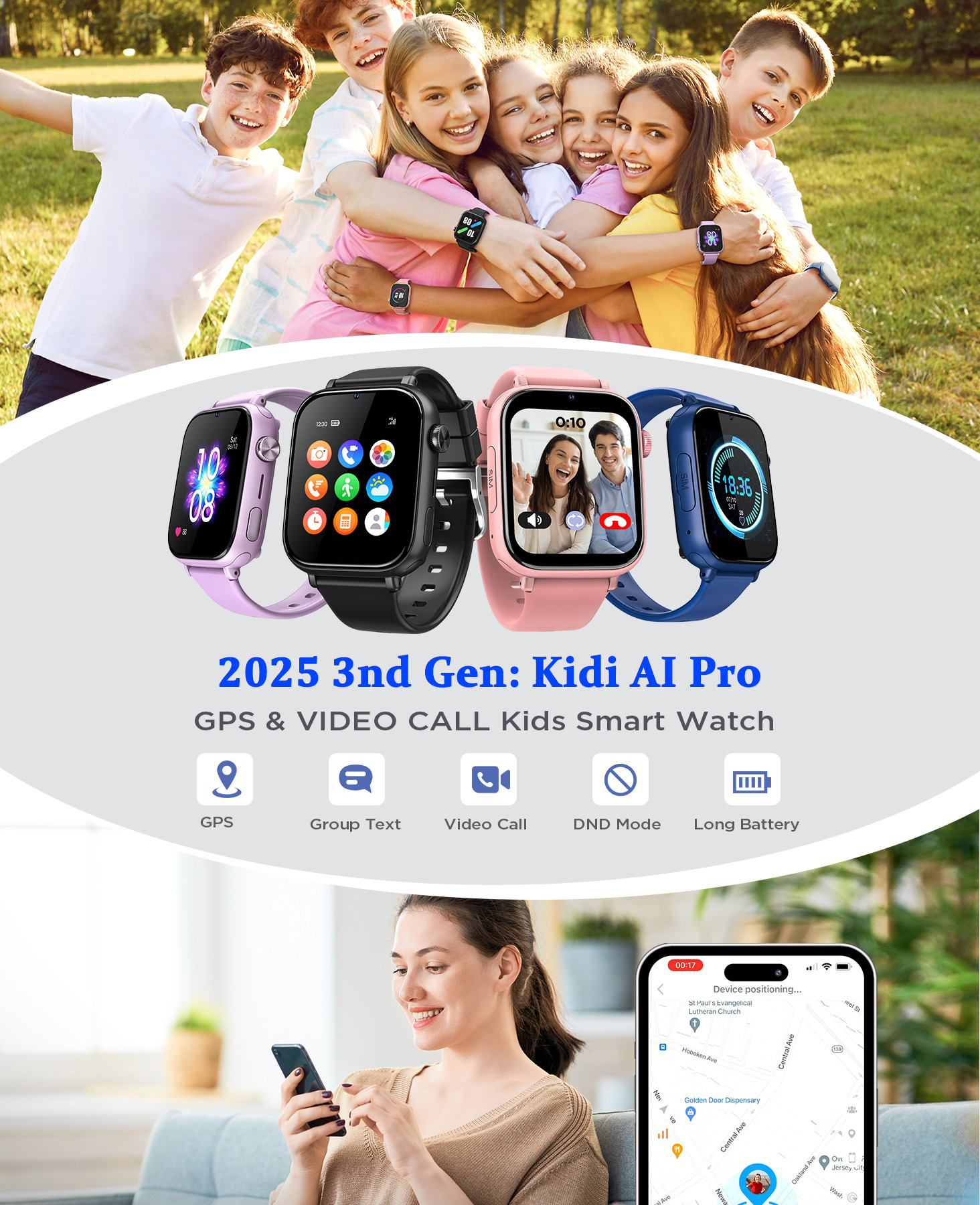 Kidi AI Pro Watch】🔥New AI 2025 Kids Watch 4G WIFI Kids Smart 🔥Tiktok 🔥 ...