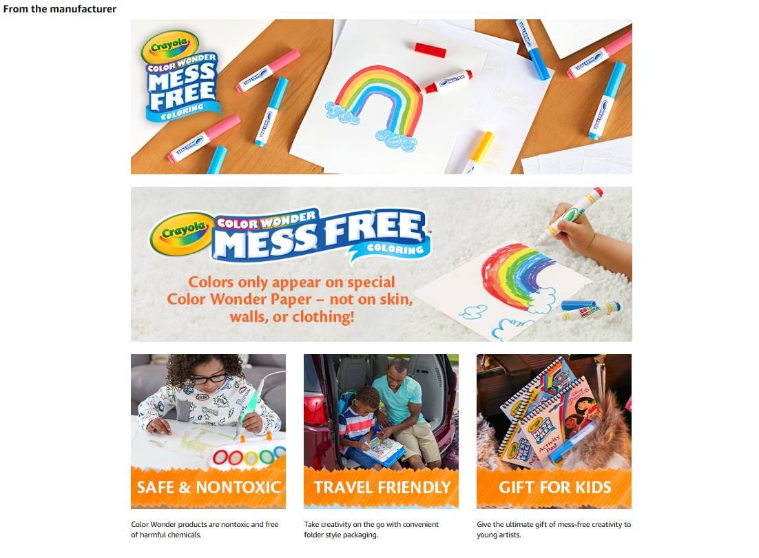 Crayola Color Wonder Magic Light Brush, Mess Free Painting Station for ...