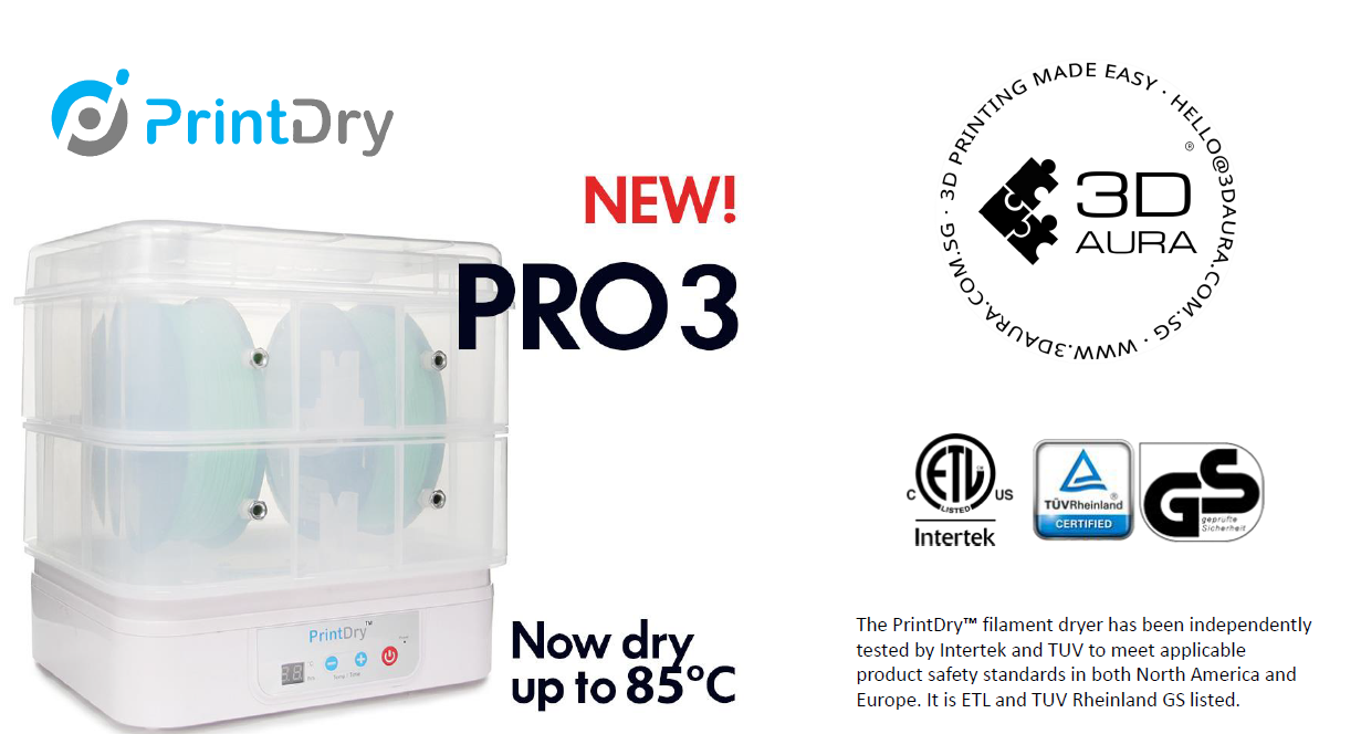 PrintDry DRYER PRO 3 Convection 3D Filament Dryer System Flashforge ...