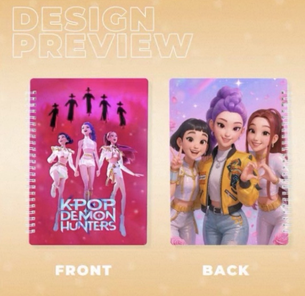[SG Ready Stock] Kpop Demon Hunters Notebook, Huntrix, Mira, Rumi, Zoey ...
