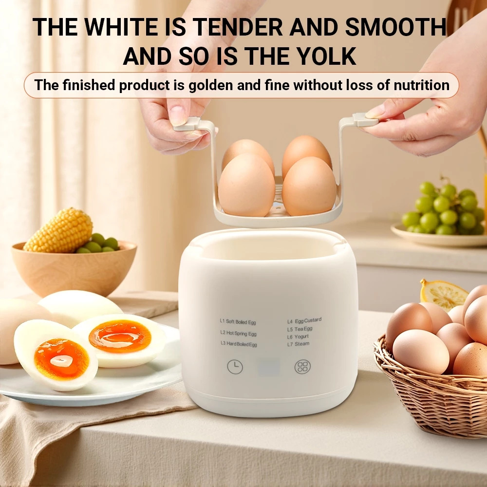 【SG Stock】Egg Boiler Household Soft Boiled &Kopitam Egg Maker Automatic ...
