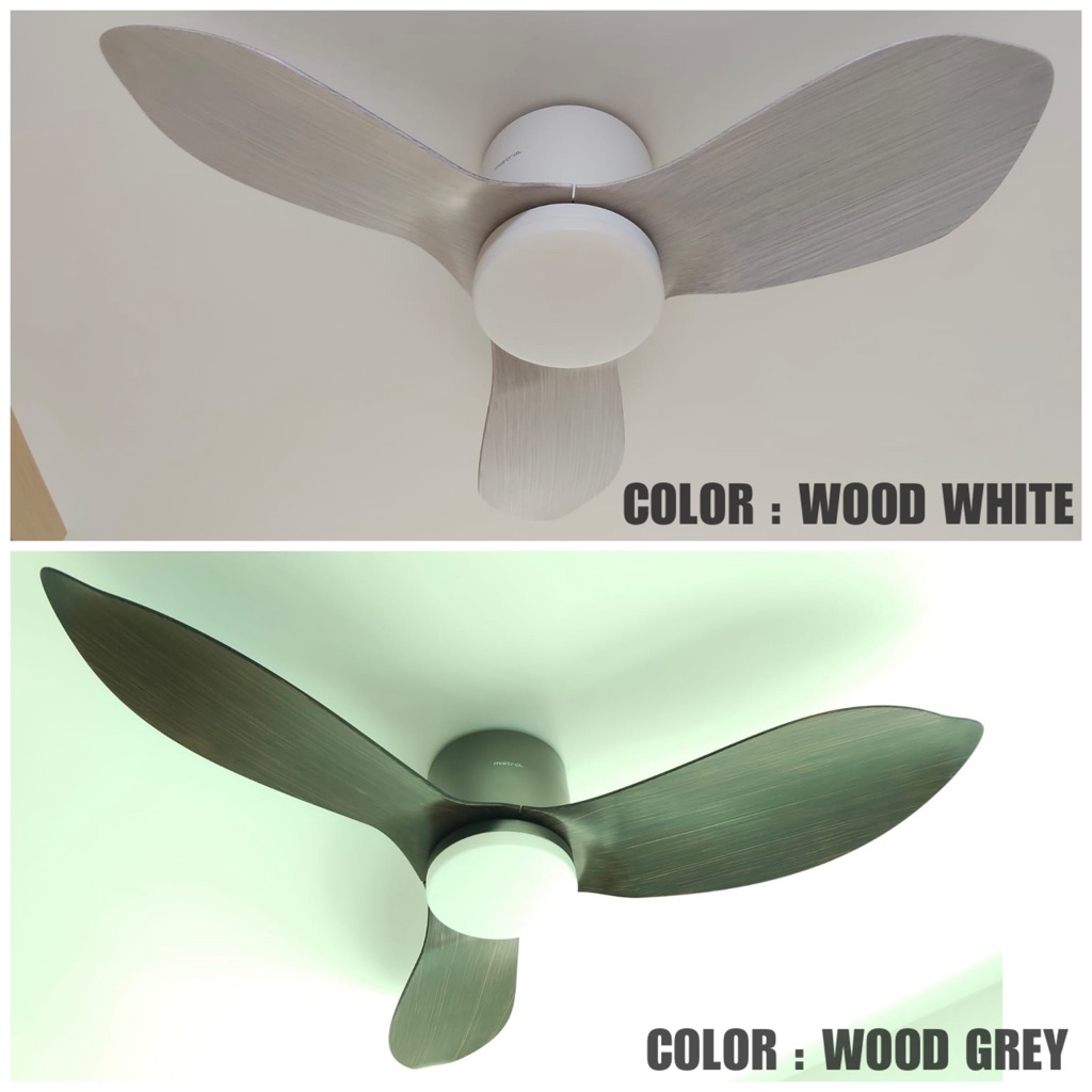 MISTRAL DC HUGGER CEILING FAN 24W TRI-TONE LED LIGHT SOLAR | Shopee ...
