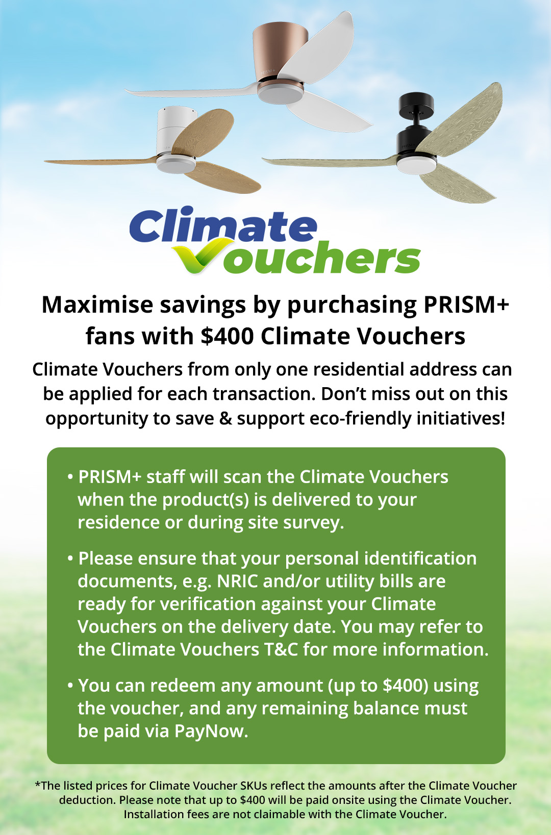 [NEA CLIMATE VOUCHER $400] PRISM+ Oasis Pro Macaron Smart Ceiling Fan ...