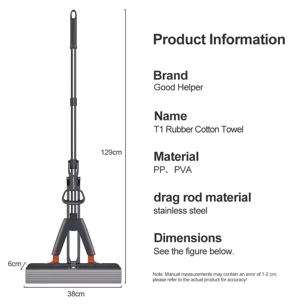 [SG STOCK]Telescopic Self Wringing Sponge Mop with 2 Replaceable Heads ...
