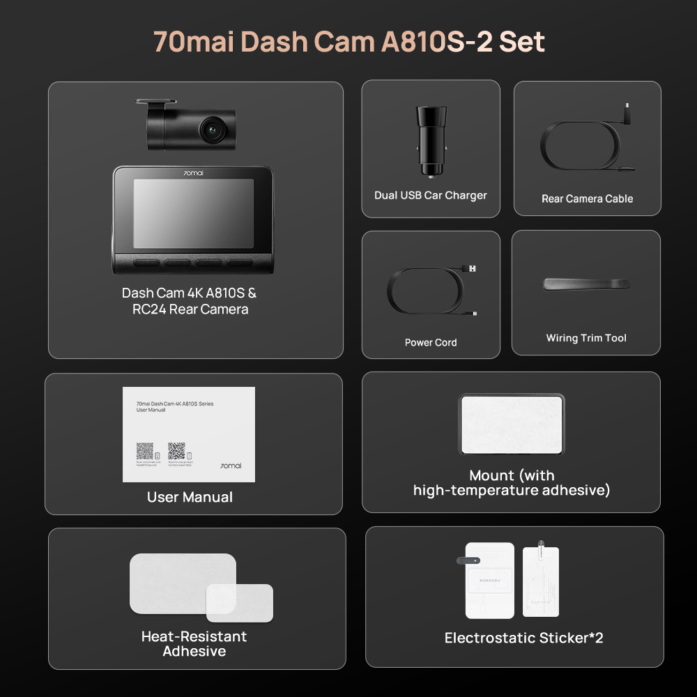 [NEW] 70mai A810S Dash Cam 4K Resolution + HDR | 4G Connectivity ...