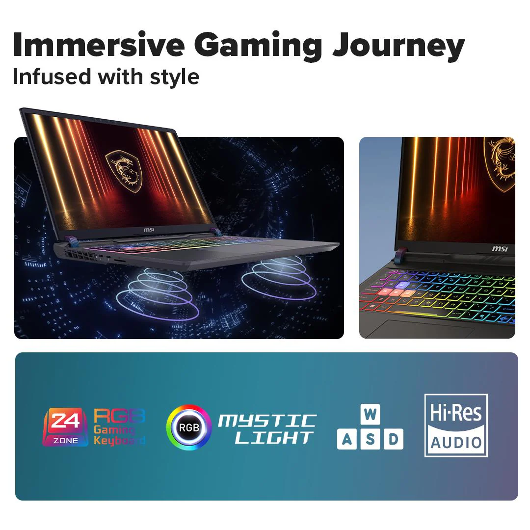 MSI Vector 16 HX AI Gaming Laptop - Intel Core Ultra 7 processor ...