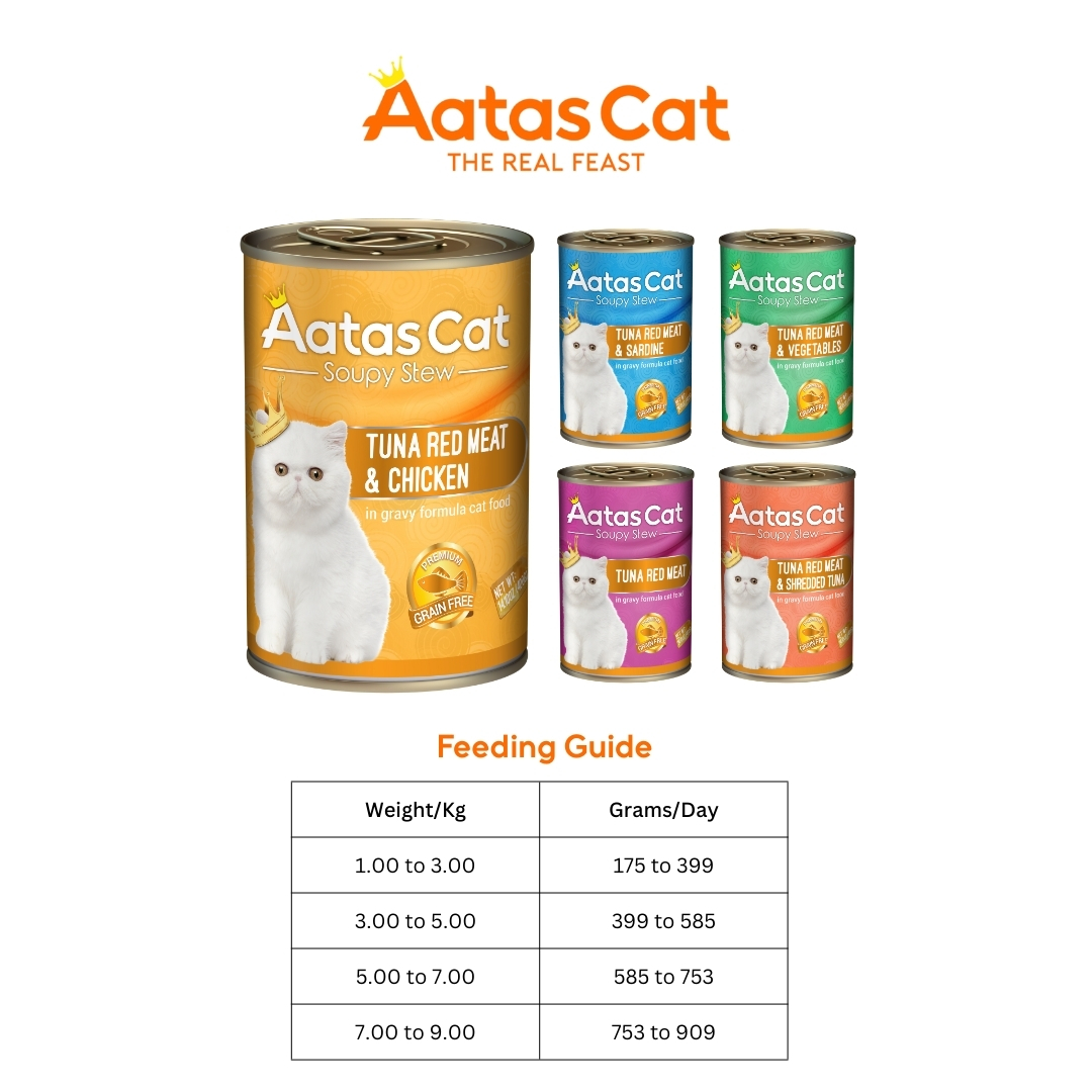 [Bundle of 24] Aatas Cat - Soupy Stew Tuna Red Meat, 400g, 5 Flavours ...