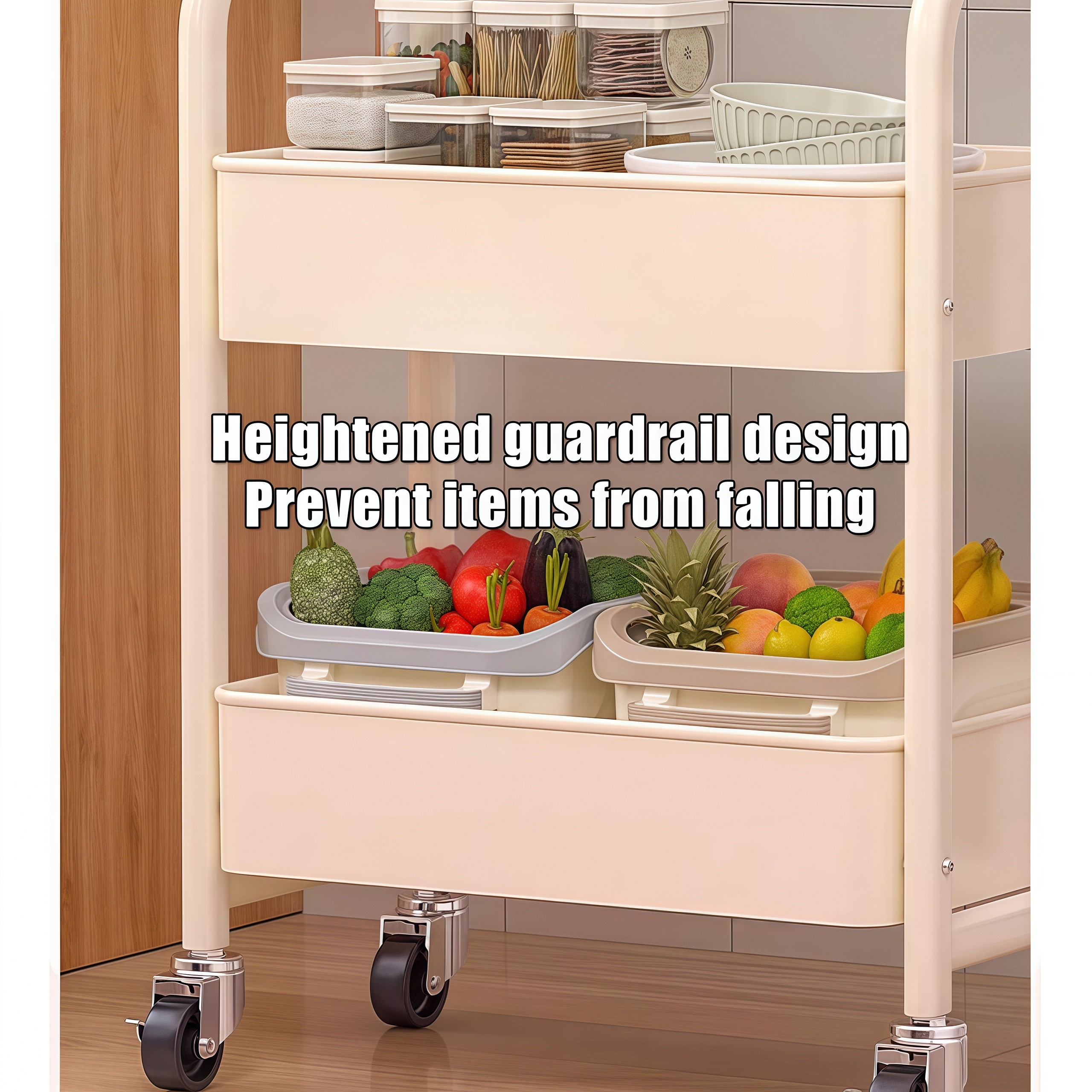 Trolley Racks with Wheels trolley rack storage Multifunction Storage ...