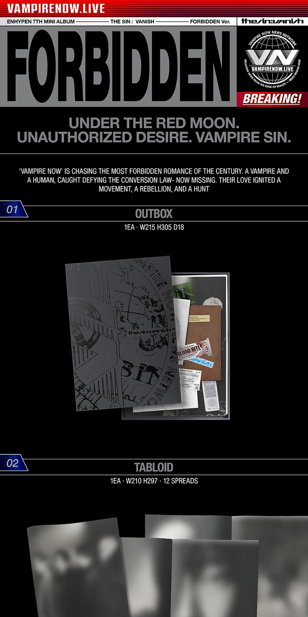 ENHYPEN - 7th Mini Album [THE SIN : VANISH] | Shopee Singapore