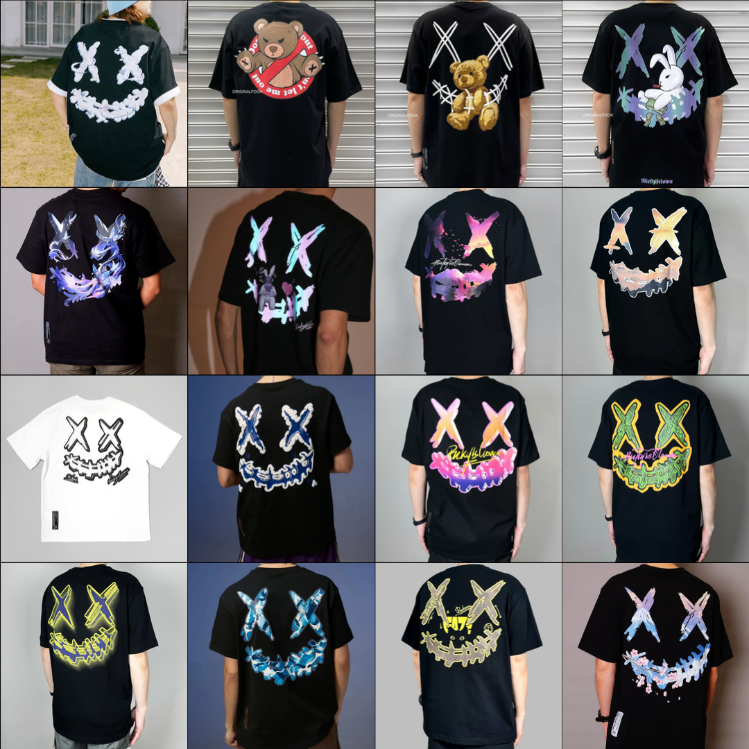 Authentic Rickyisclown RIC Ricky Is Clown Graphic Oversized T-shirts ...