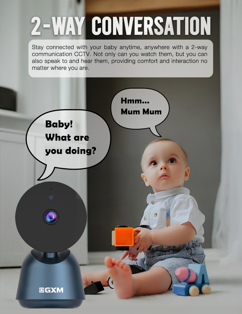 GXM P6 3K Smart Camera CCTV 5 MP Ultra Clear 5G 2.4G 24/7 Recording ...