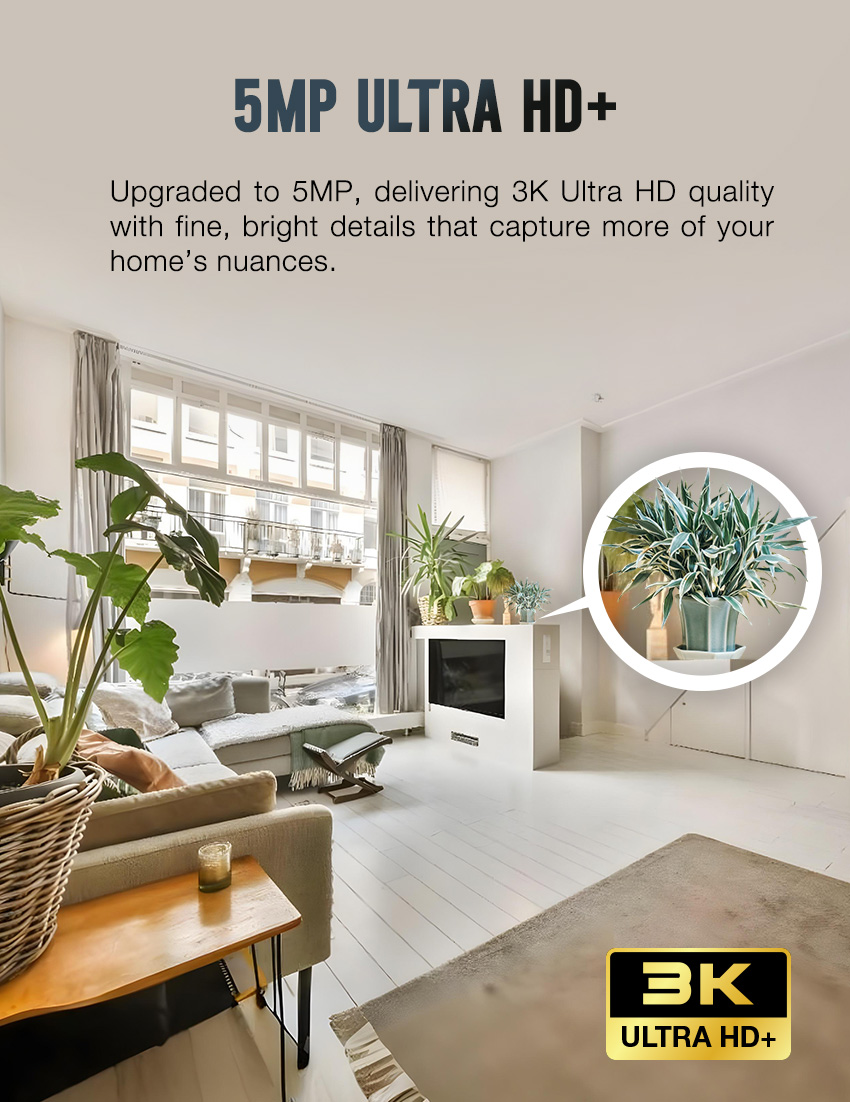 GXM P6 3K Smart Camera CCTV 5 MP Ultra Clear 5G 2.4G 24/7 Recording ...