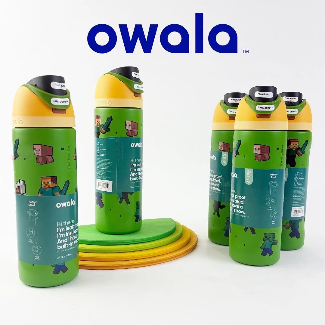 Sg In Stock Owala Minecraft 24oz 32oz Christmas Gifts Owala Water