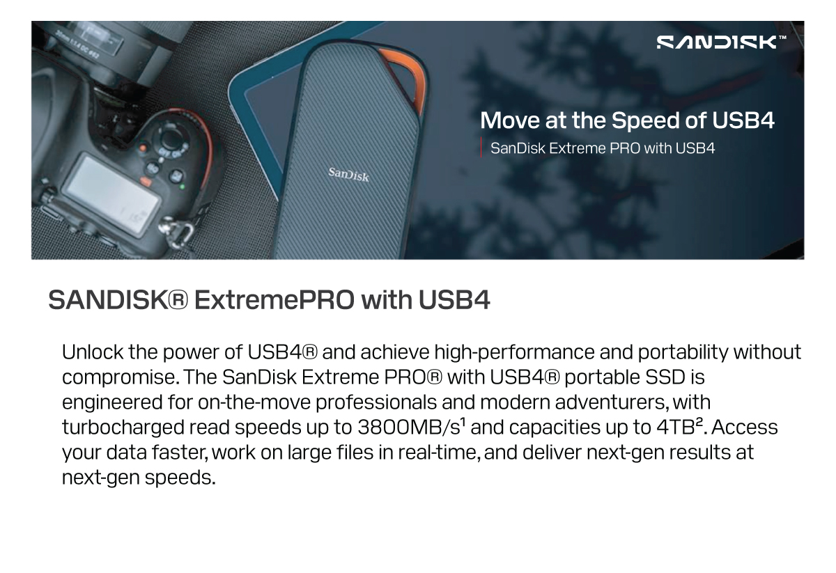SanDisk Extreme PRO with USB4 Portable SSD | Shopee Singapore