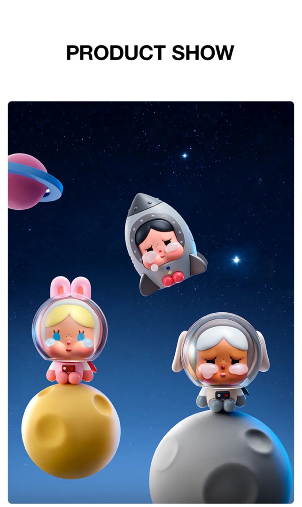 [SG 🔥 SELLER] 💯% POPMART 😭 🌙 CRYBABY CRYING TO THE MOON-SITTING SERIES ...