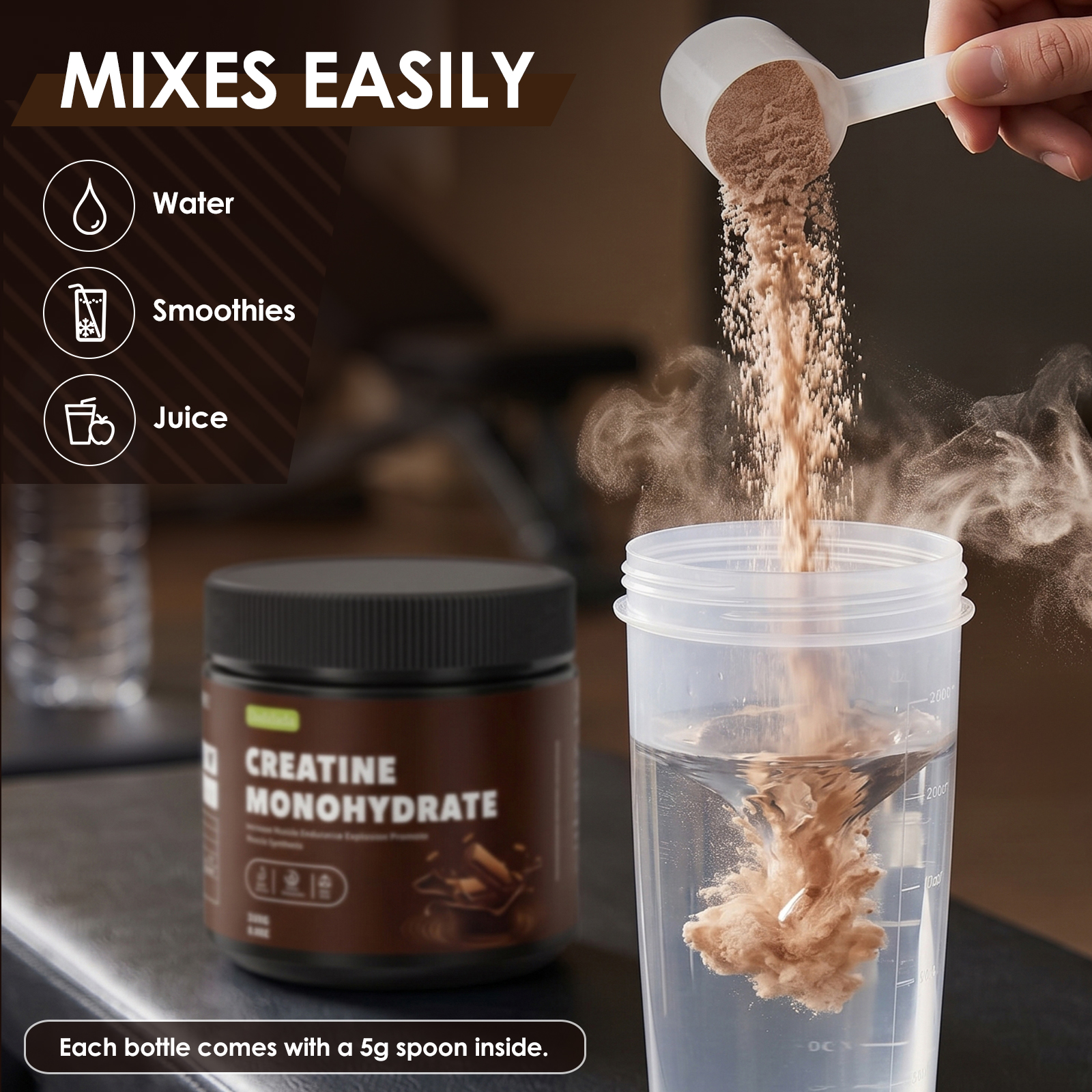 Dadidada Creatine Powder 250g Chocolate Flavor, Muscle Synthesis ...