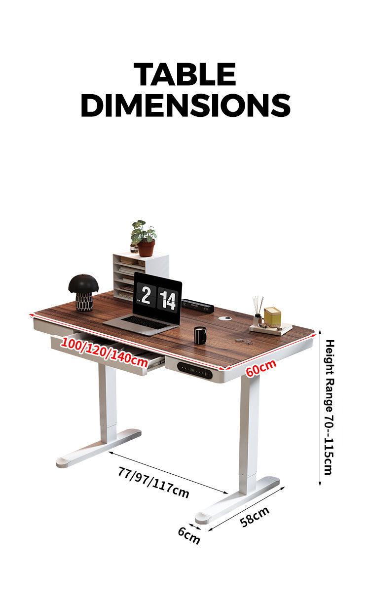 Smart Ergo Electric Memory Height Adjustable Computer Table with ...
