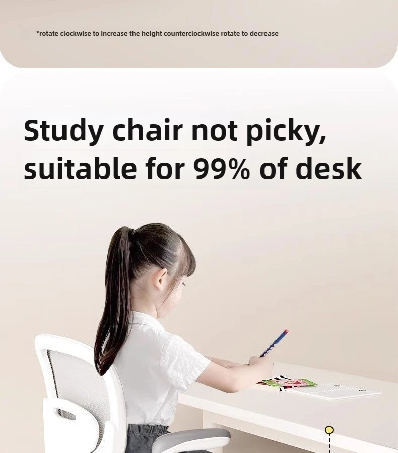 Learning Chair with Adjustable Height Writing Chair Correcting Sitting ...