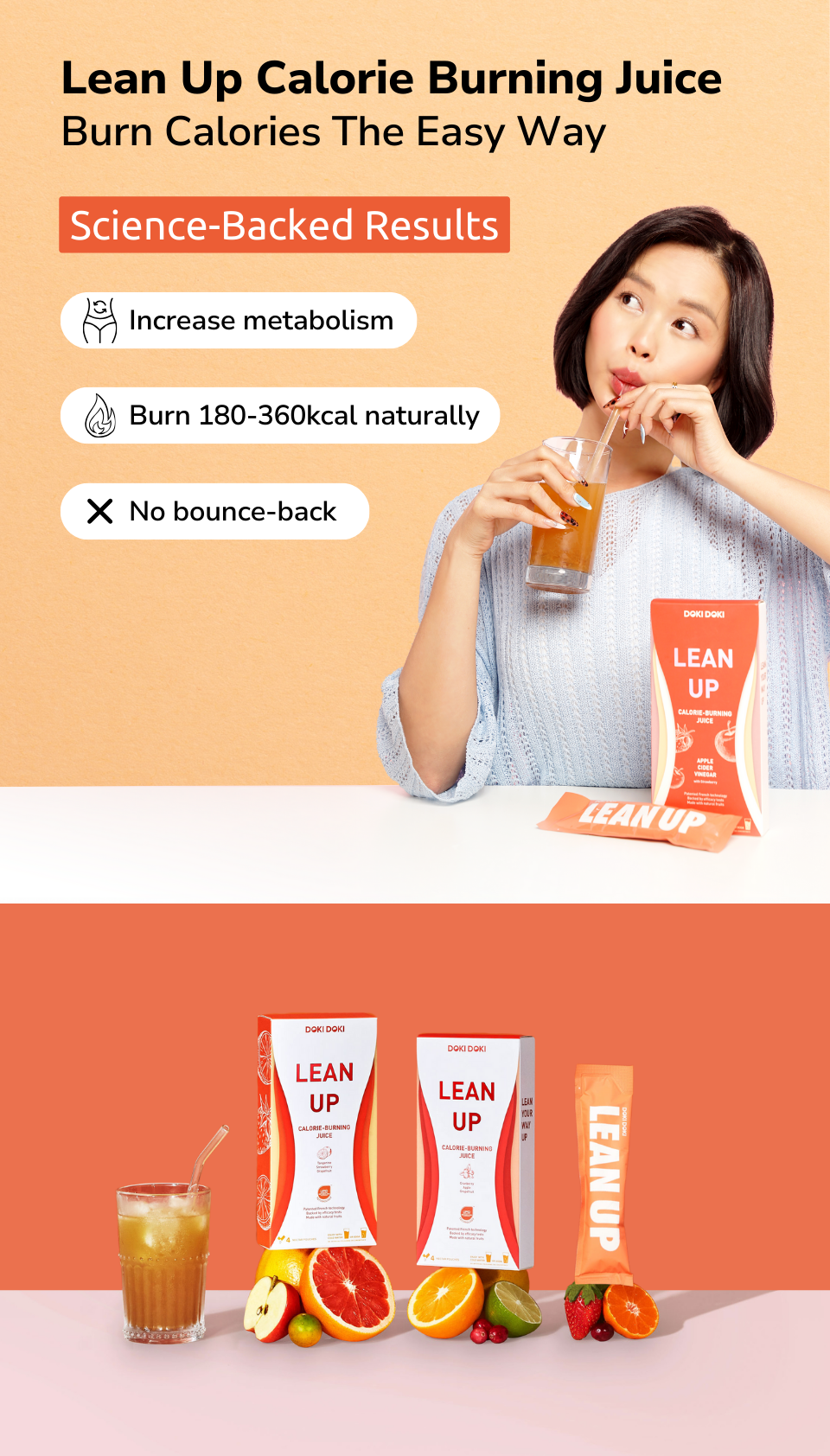 [GWP 1 Box/4 Servings] Lean Up Calorie Burning Juice - NO bounce back ...