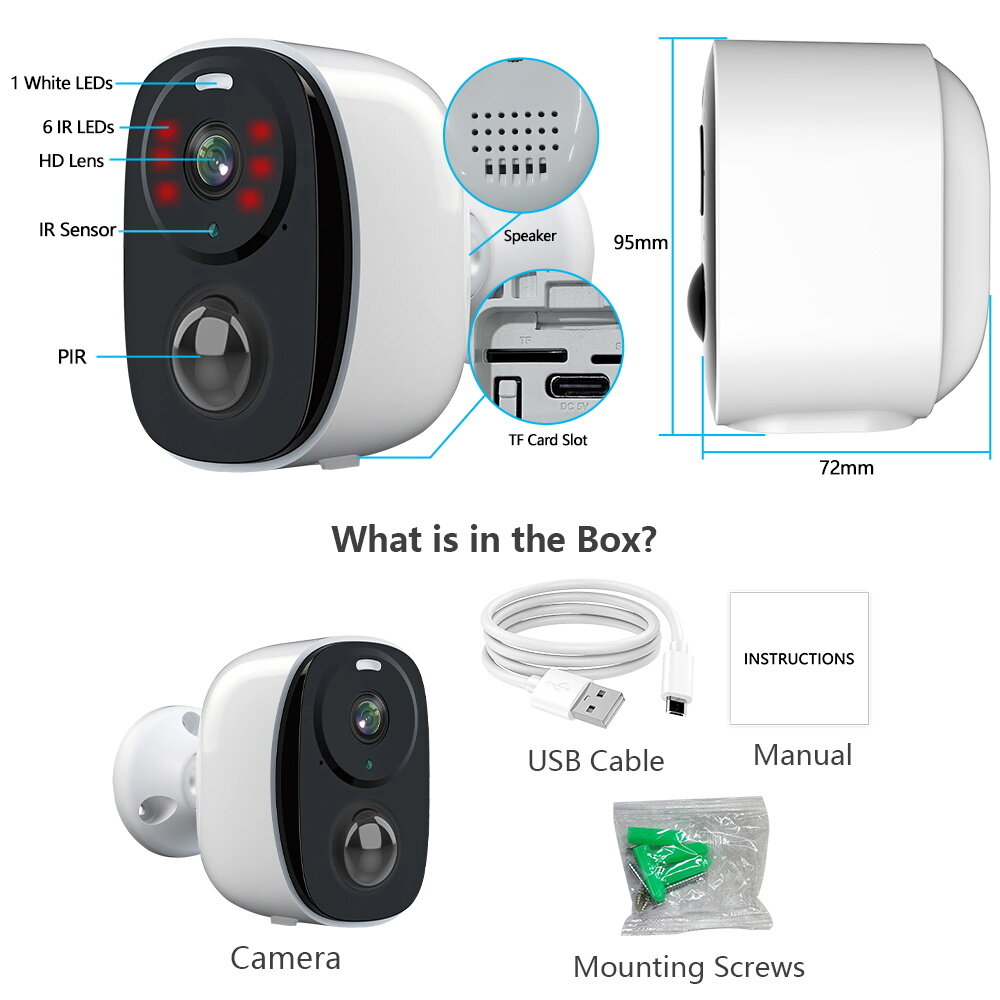 wireless battery wifi cctv camera 5G cctv Camera for home ip security ...