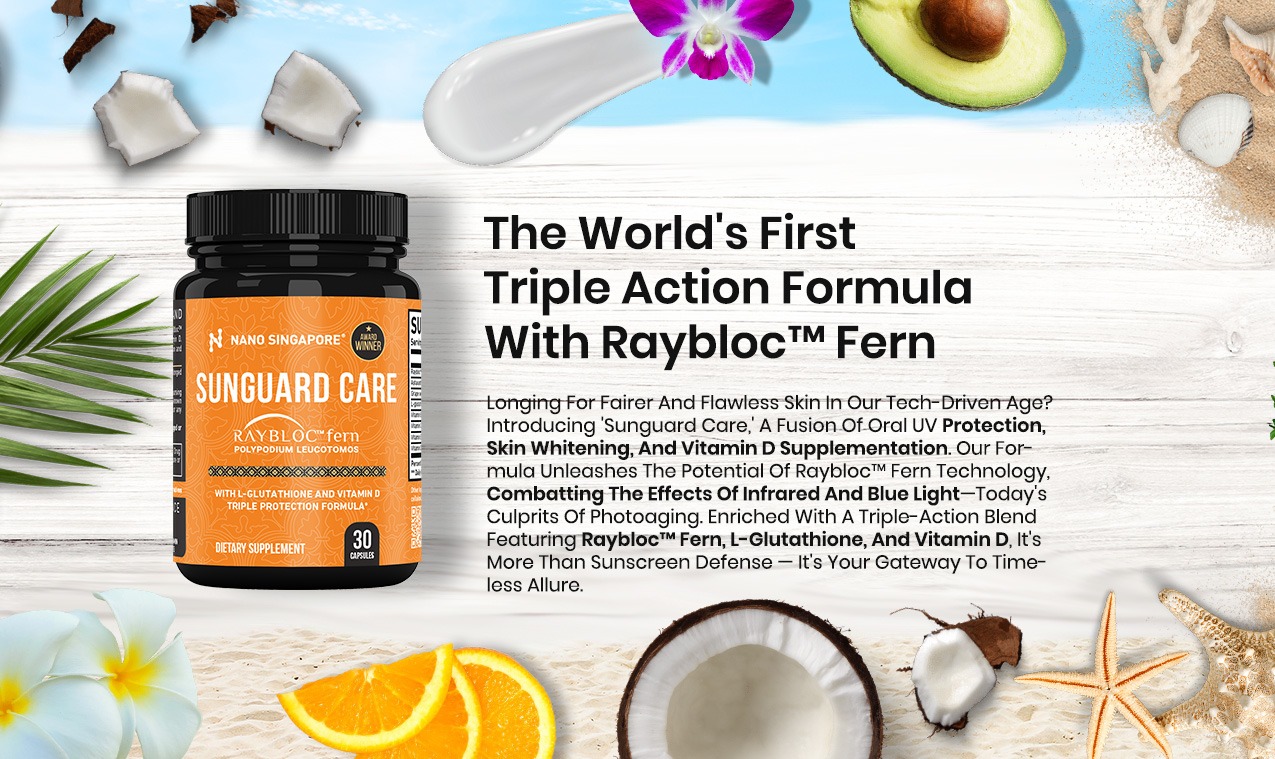Oral Sunblock Supplement, Sunguard Care, Sunscreen Support, Helio Care ...