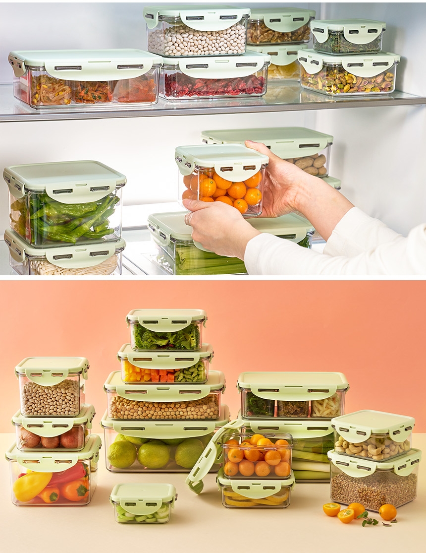 LocknLock Bisfree Pure Rectangular 1L Stackable Food Storage Container ...