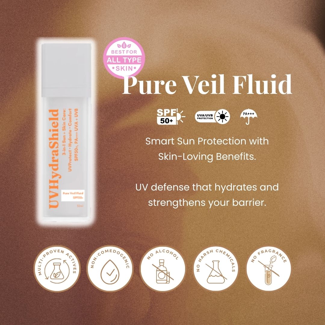 Ling's Lab UVHydraShield Pure Veil Fluid SPF50+ PA+++ UVA + UVB ...