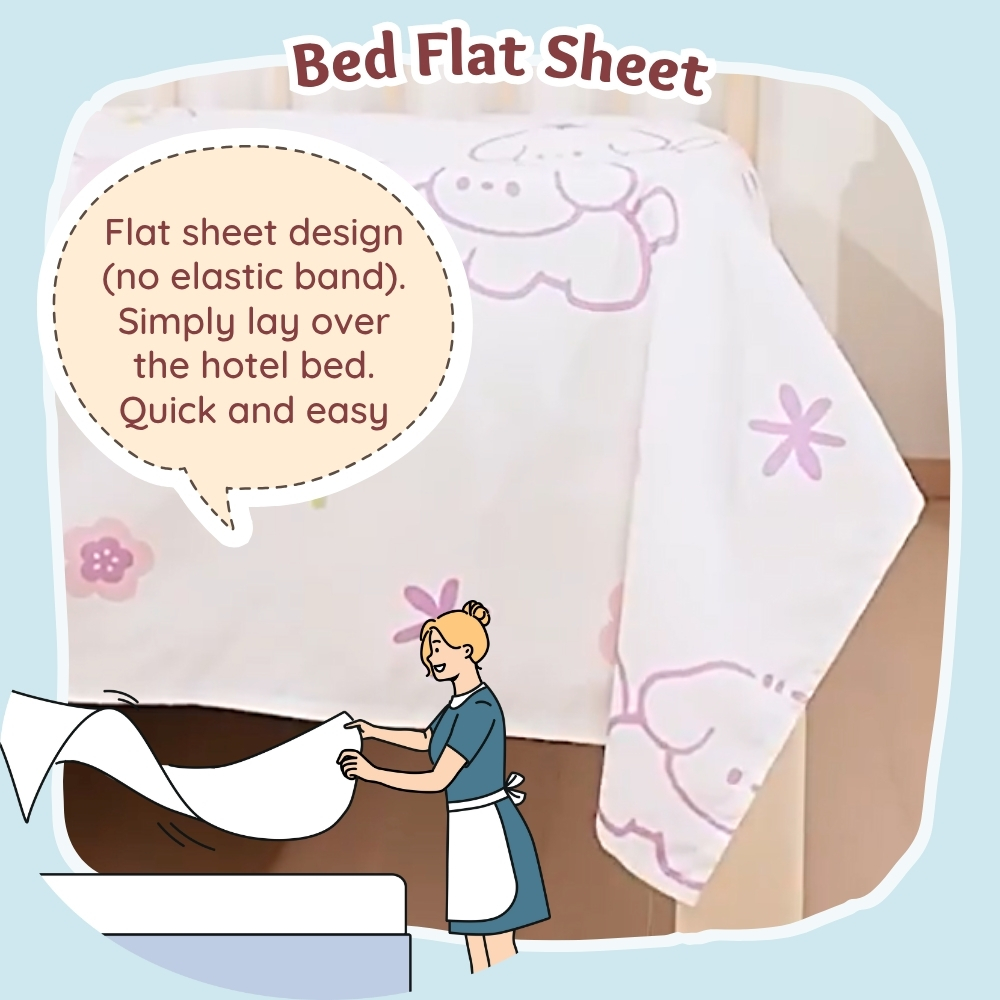 Travel Disposable Pillow Case Bedsheet Bed Flat Sheet Pillow Cover ...