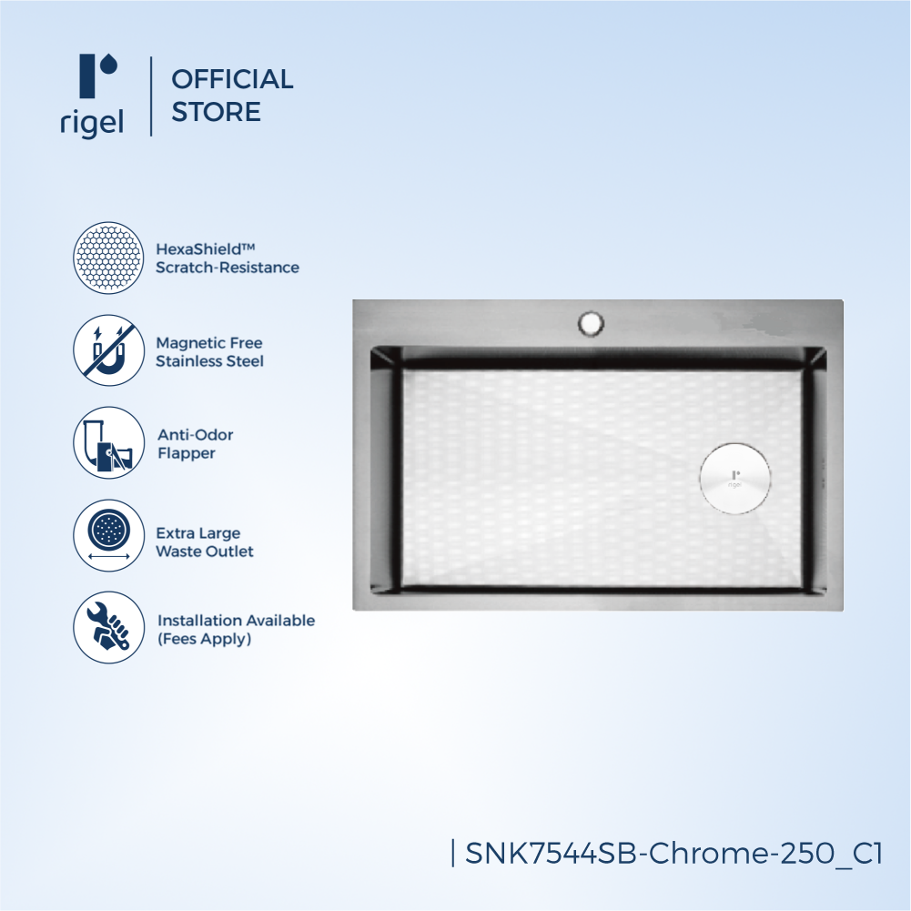 RIGEL Scratch Resistance Kitchen Sink SNK7544SB-LINEN-250_C1 | Shopee ...