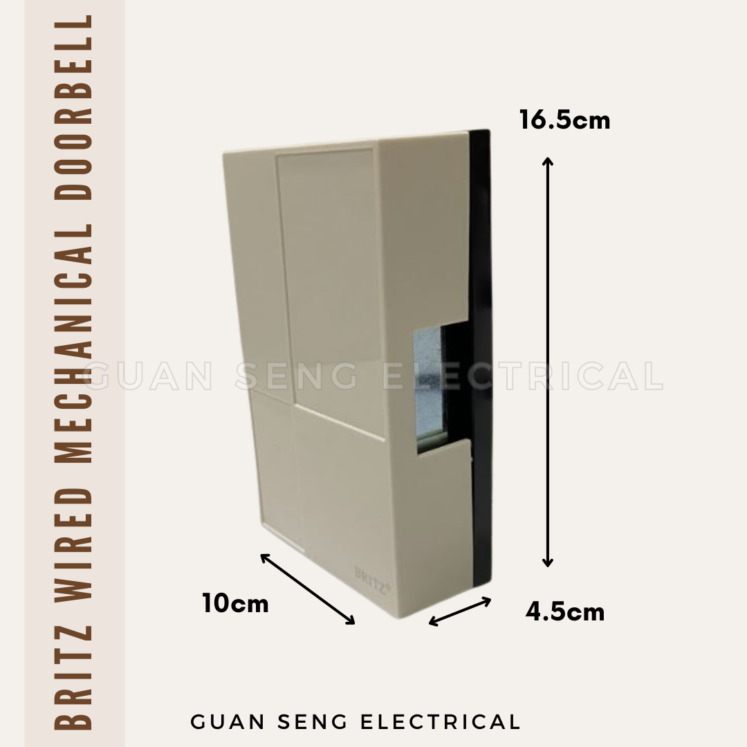 Britz A-208 DC Wired Mechanical Doorbell | Guan Seng Electrical ...