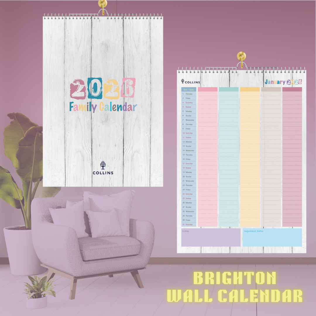 [SG] COLLINS 2026 Monthly Desk/Family Calendar [Evergreen Stationery ...