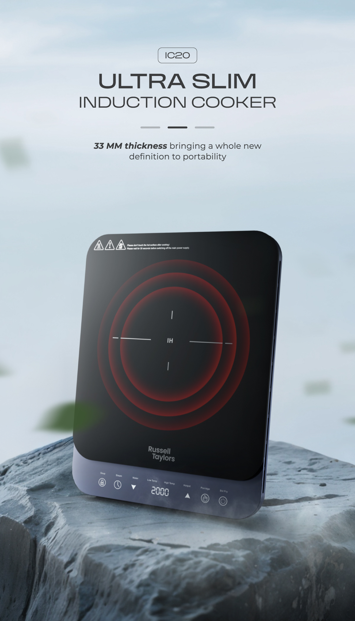 Russell Taylors Ultra-Slim Induction Cooker IC20 (FREE POT) | Shopee ...