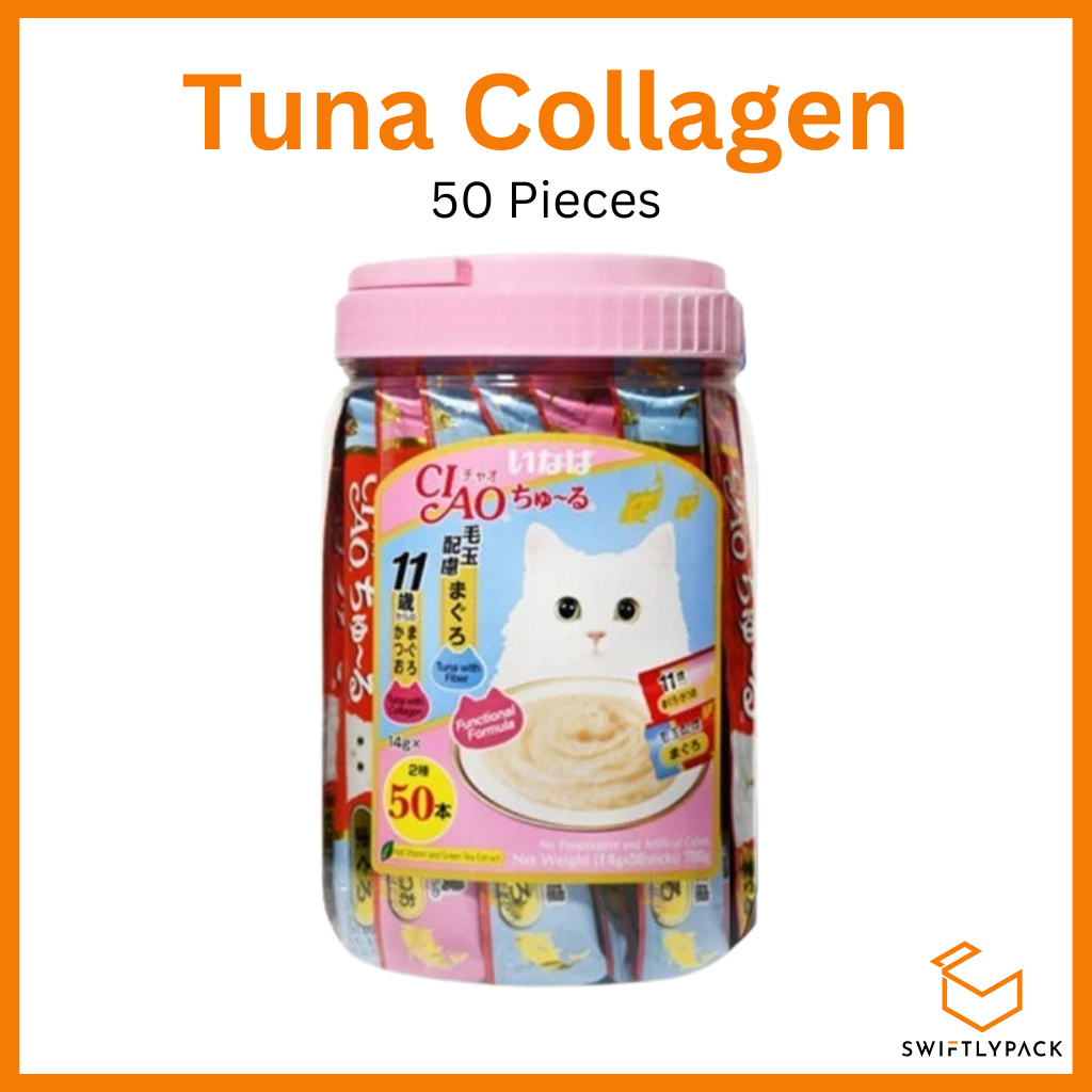 Ciao Churu Cat Treats Tubs (50pcs | 14g each) Chicken, Seafood, Tuna ...