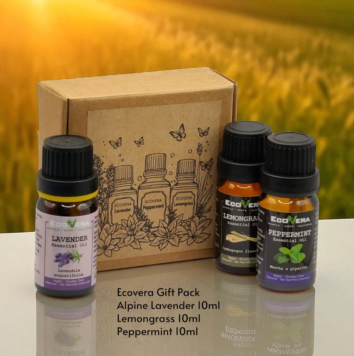 Ecovera Essential Oil Gift Set, Pure Essential Oil, Therapeutic Grade ...
