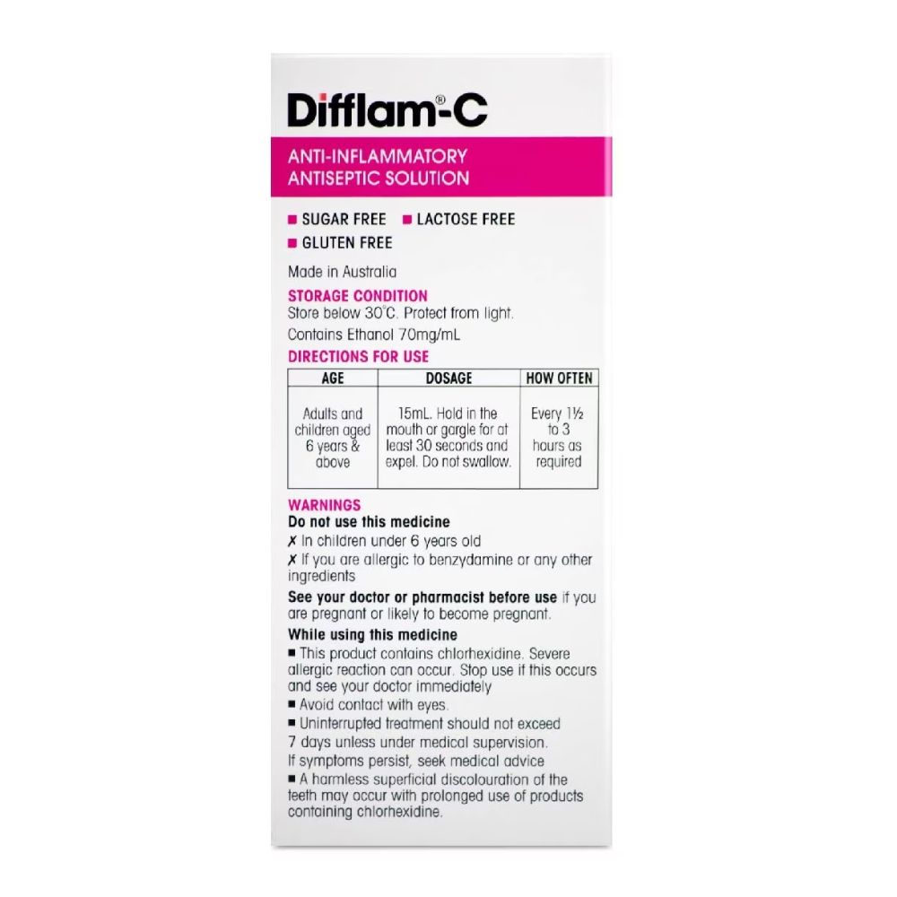 DIFFLAM Solution Peppermint (Help Kills Germs + Maintain Healthy Oral ...