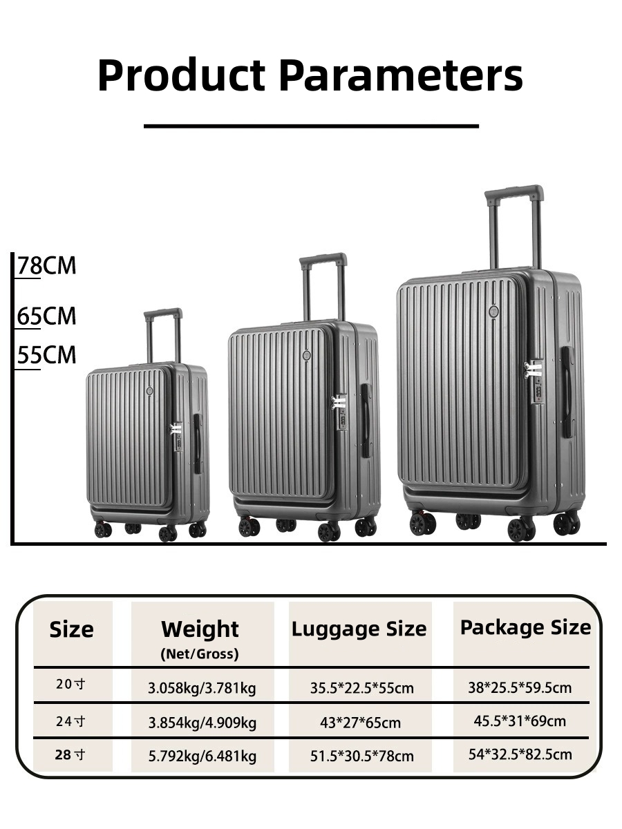 NextDay Expandable luggage Front Open Luggage 20/24/28 inch Top with ...