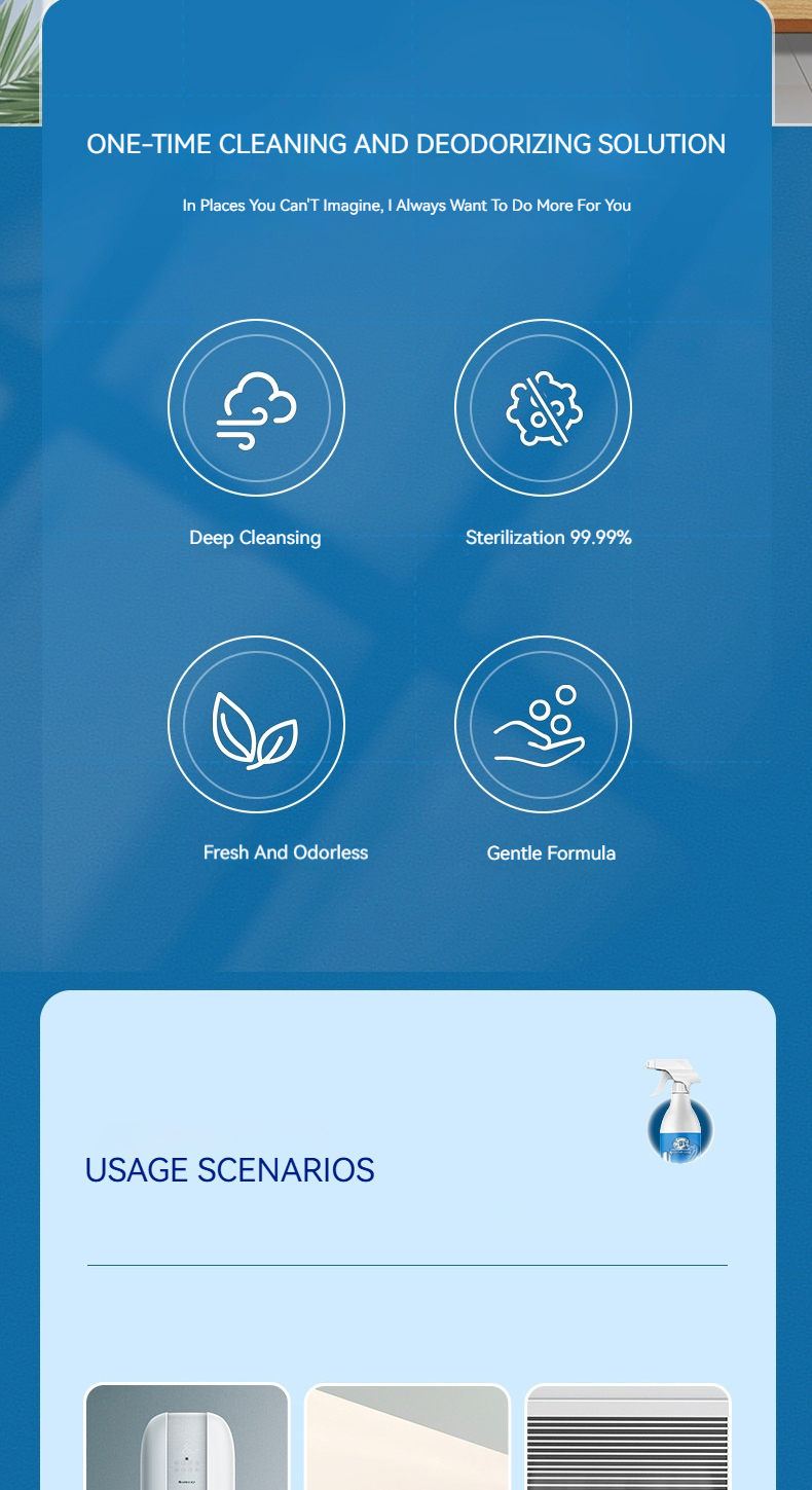 🇸🇬500ML Air Conditioner Cleaner Spray Strong Cleaning Without ...