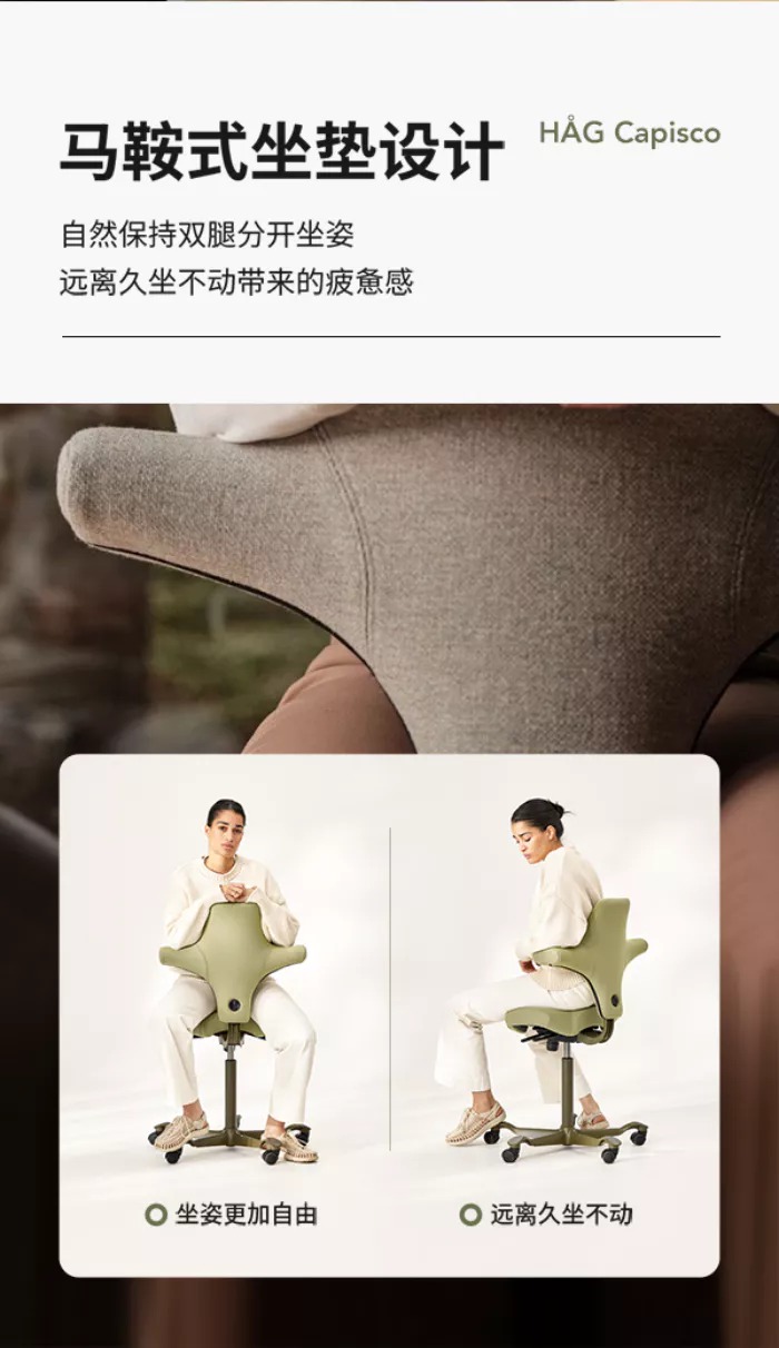 Flokk HÅG Ergonomic Chair Saddle Chair with Lumbar Support,Office Chair ...
