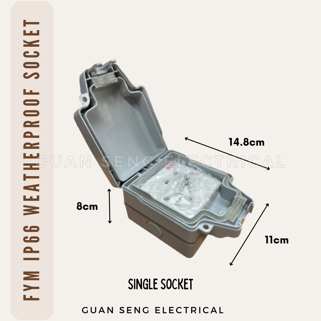 [SG Seller] FYM IP66 Weatherproof Waterproof Switch Socket Outlet 13A ...