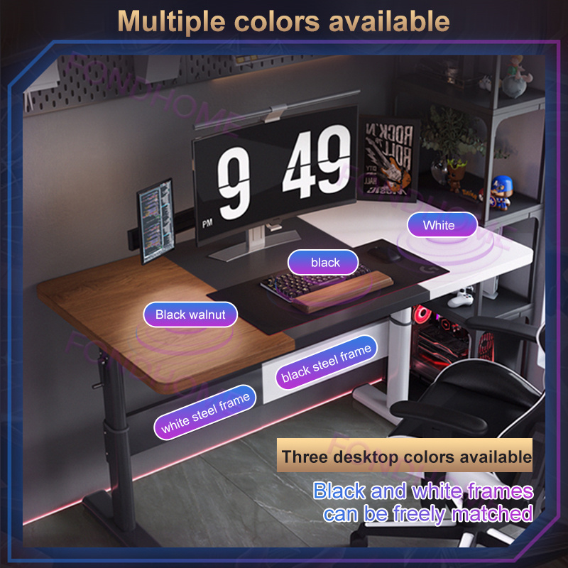 【LILI.SG】Table Height-adjustable computer desk height-adjustable gaming ...