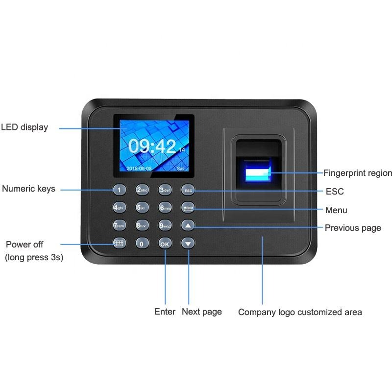 [SG SELLER] Digital Time Attendance Machine Multi-Function Fingerprint ...