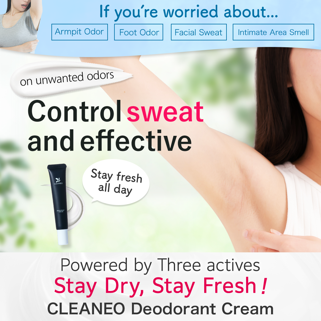 Cleaneo Deodorant Cream / Underarm Odor /Body Odor / Sweat Control ...