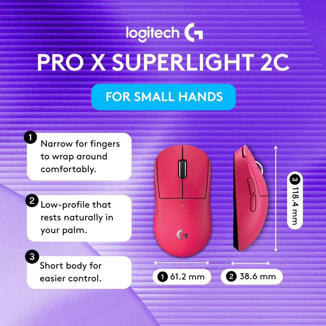 Logitech G Pro X Superlight 2 DEX Wireless Gaming Mouse, 44K DPI, UP TO ...