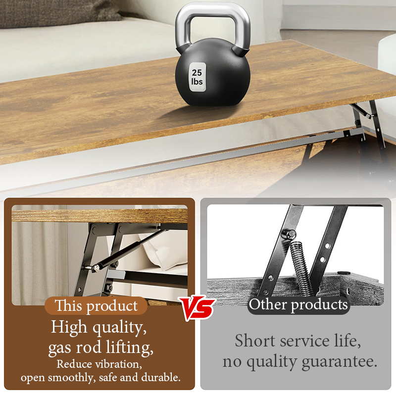 OS Living Room Coffee Table Lifting Table With Storage Rack Coffee ...